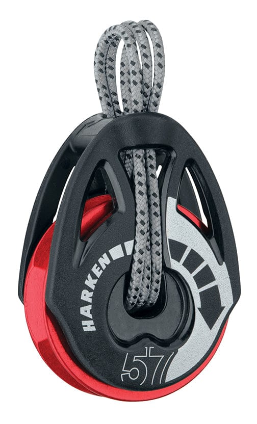 Harken 57mm T2™ Soft-Attach Ratchamatic® Block - Red Sheave | Rope44