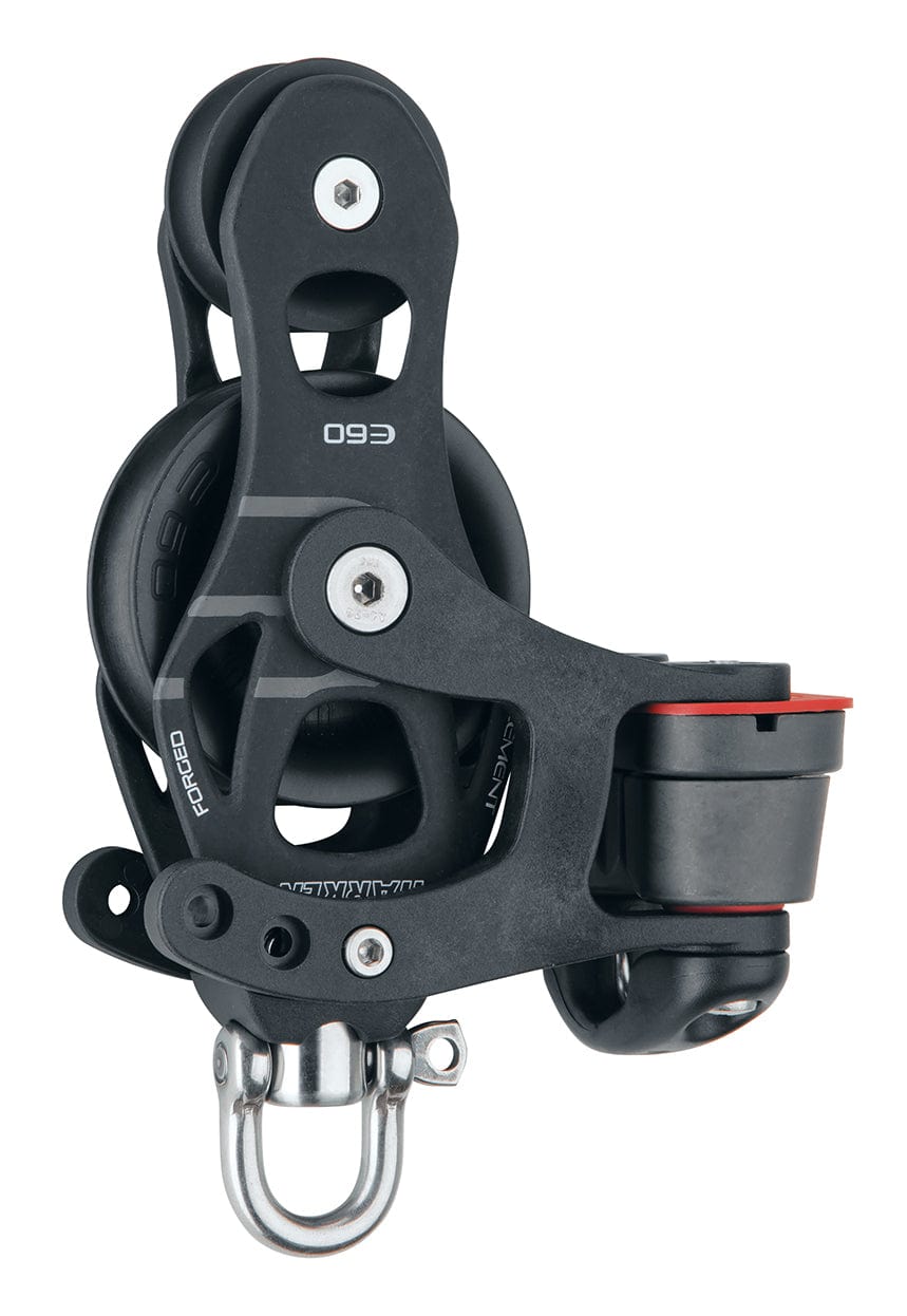 Harken 60mm Element Fiddle Block Swivel Cam Cleat 6265 -Yacht | Rope44